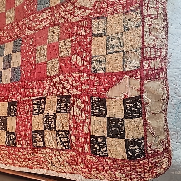 Bedding | Antique Quilt Early 190s Checker Pattern | Poshmark